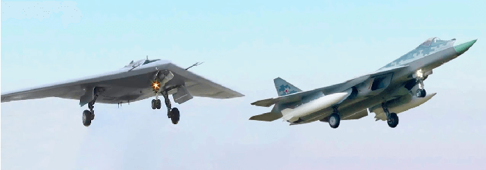 Russia To Speed-Up Sukhoi S-70 Attack Drones To Fly Along SU-57 Stealth ...