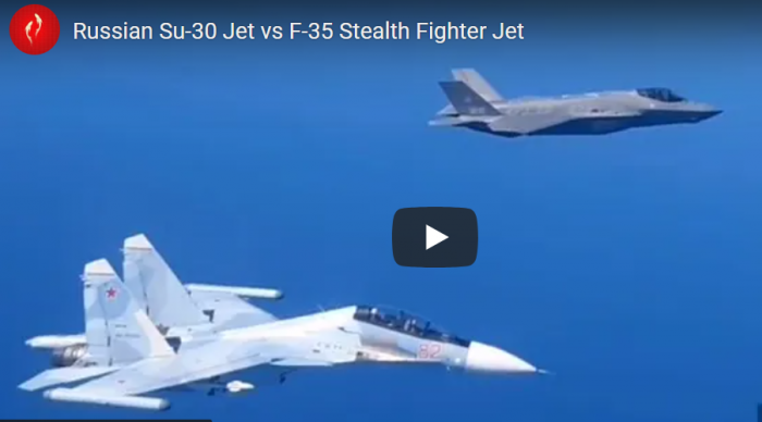 WATCH: Russian Su-30 Fighter Forces F-35 Stealth Jets To Retreat In ...