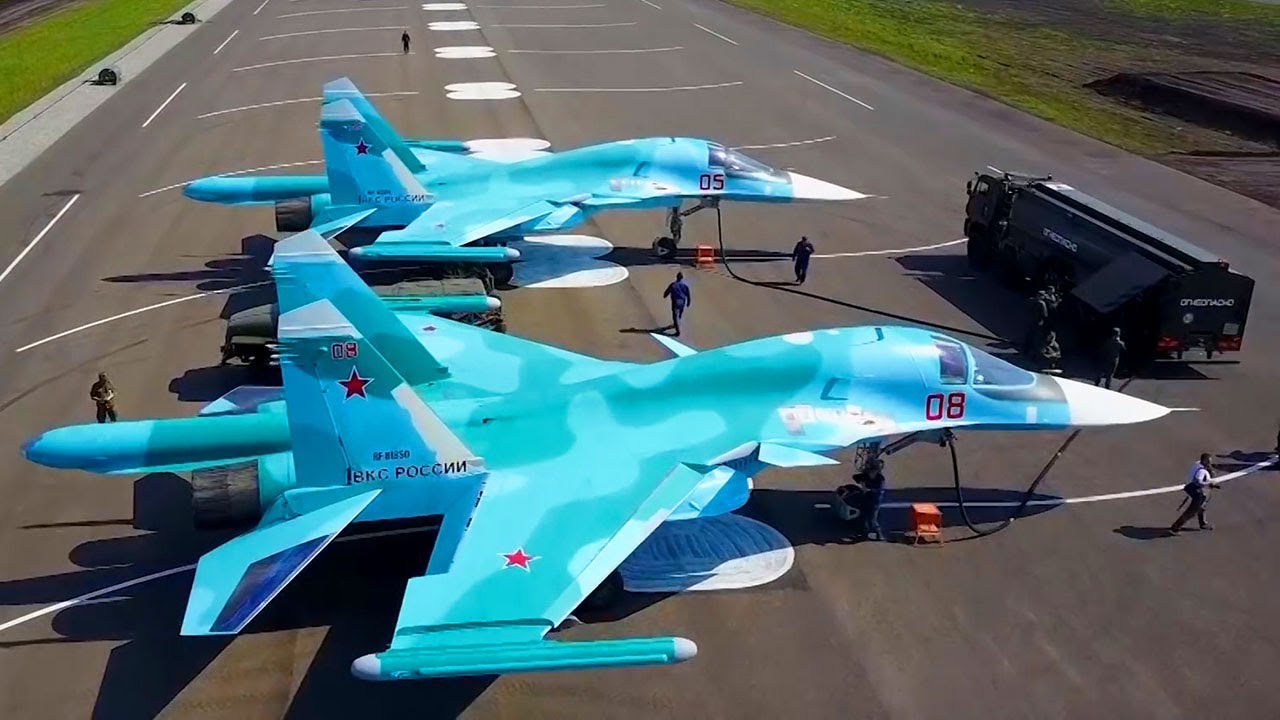 Russian Su-34 Bombers Launch Scathing Attack On Ukraine From 30,000 ...