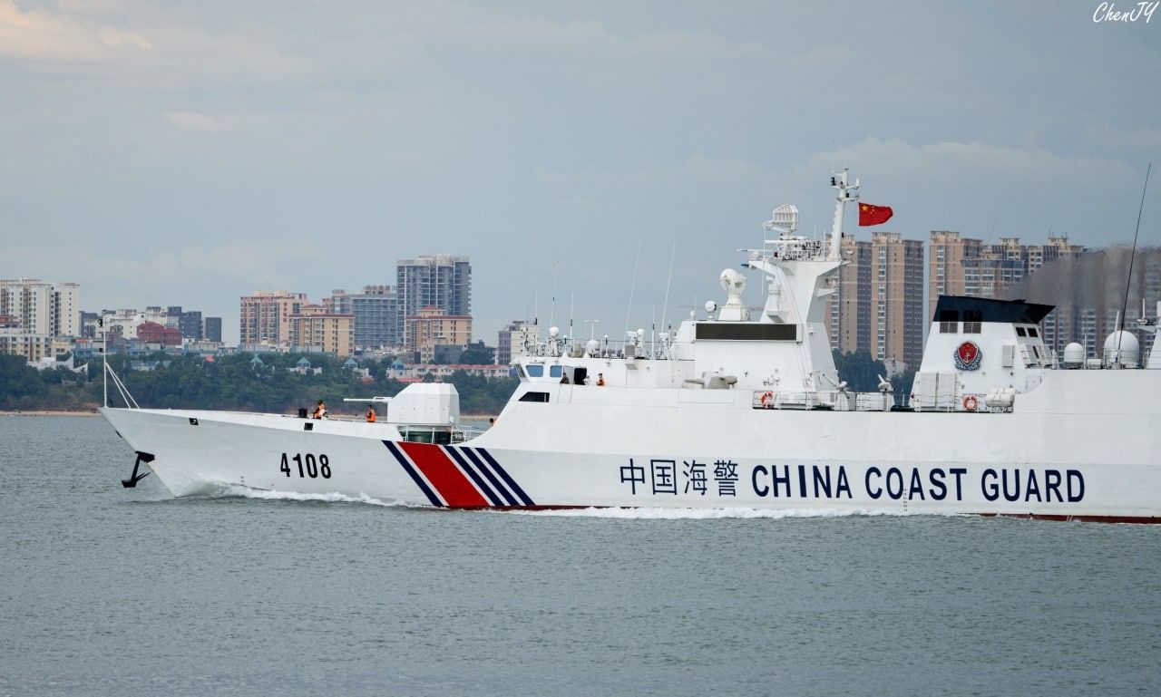 Dramatic Video Shows Chinese Coast Guard Corvette Firing Water Cannon ...