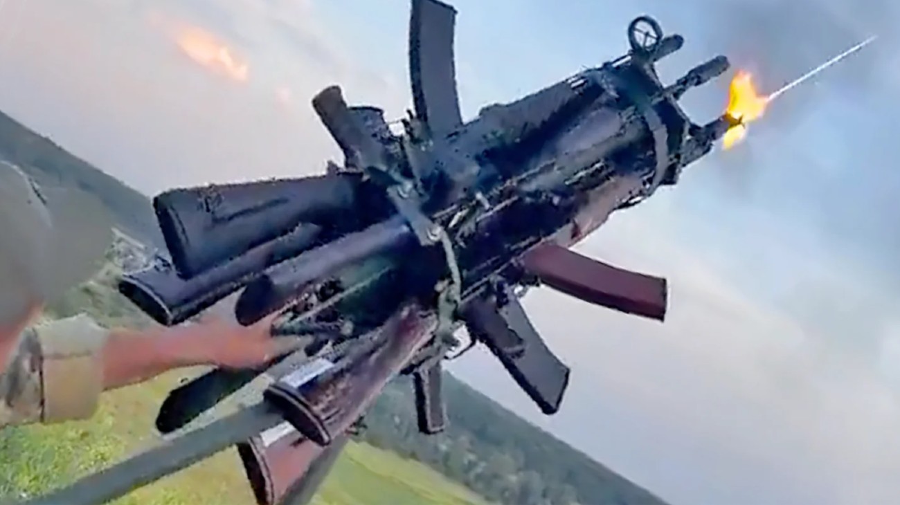 Ukraine Bundles Six AK-74 Assault Rifles Together To Shoot Down ...
