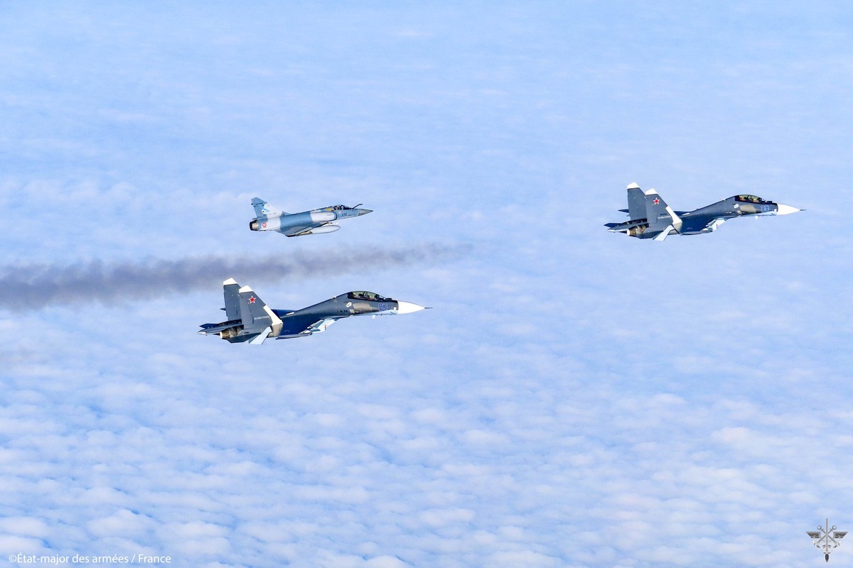 French Dassault Fighters Intercept Russian Sukhoi-30 Jets Over The ...